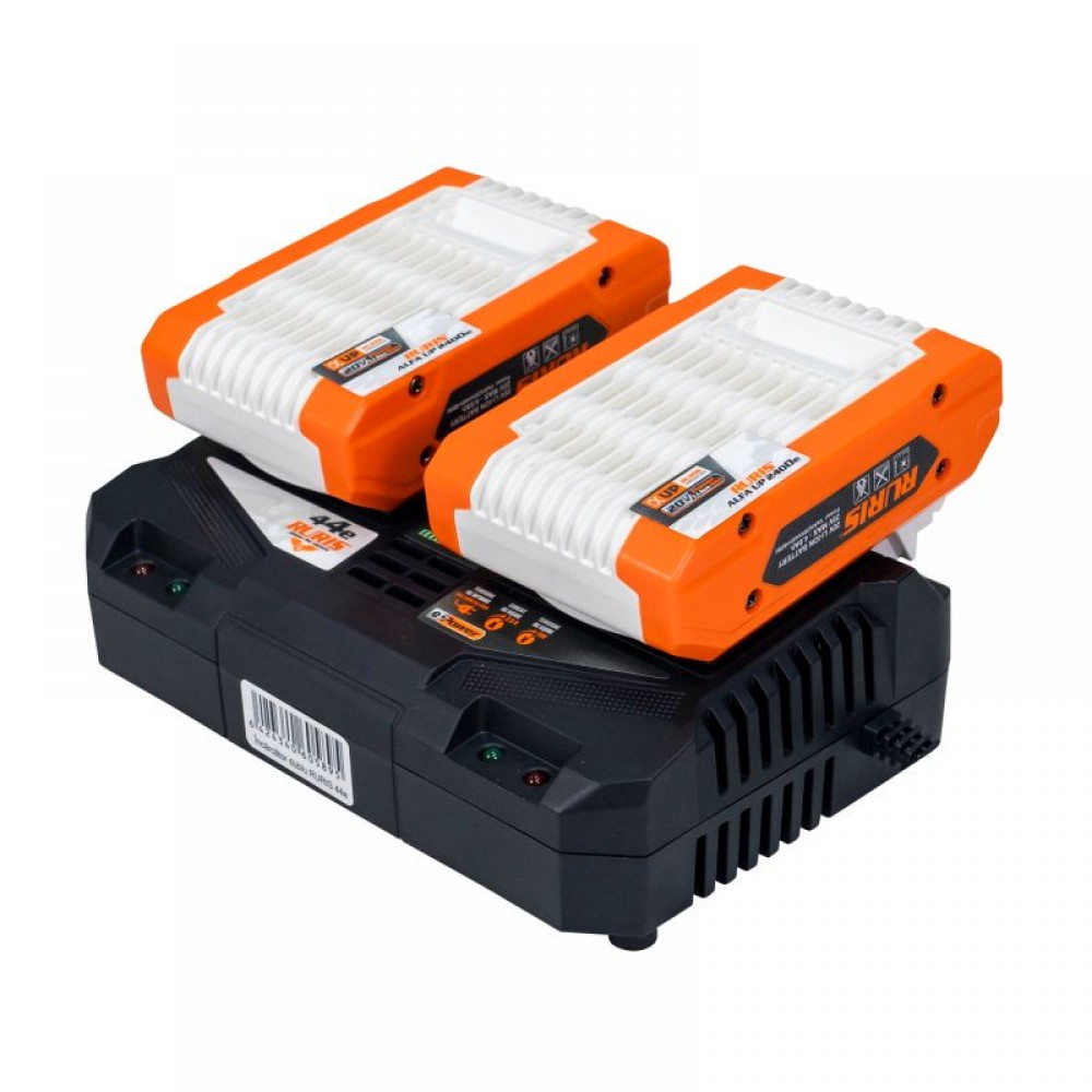 Kit 2 acumulatori + incarcator dublu RURIS Alfa UP 4444e 20 V - 4444er2024