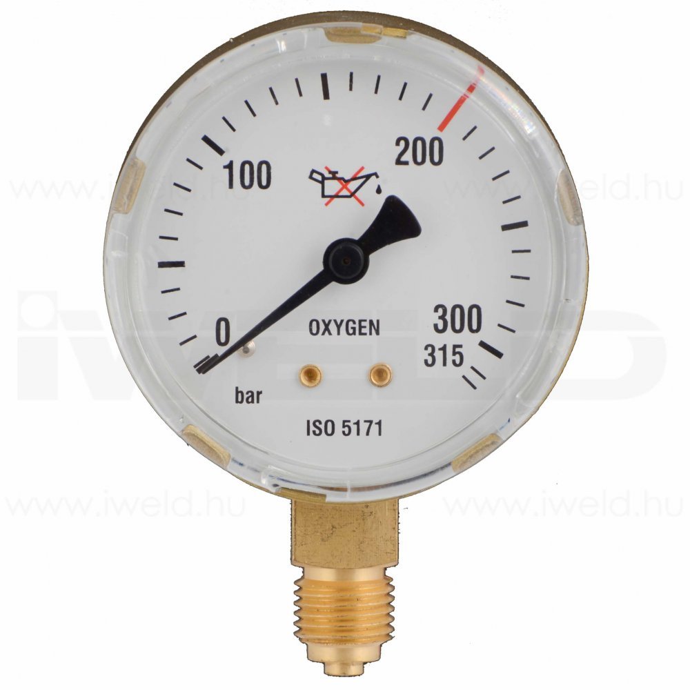 Manometru Oxigen 200 bar 63mm IWELD - SARC SUDEX